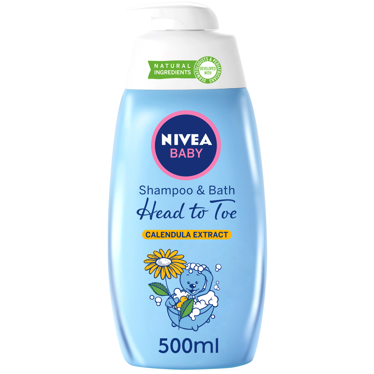 Buy Nivea Baby Head To Toe Shampoo & Bath Calendula Extract 500ml online at best price in the ...